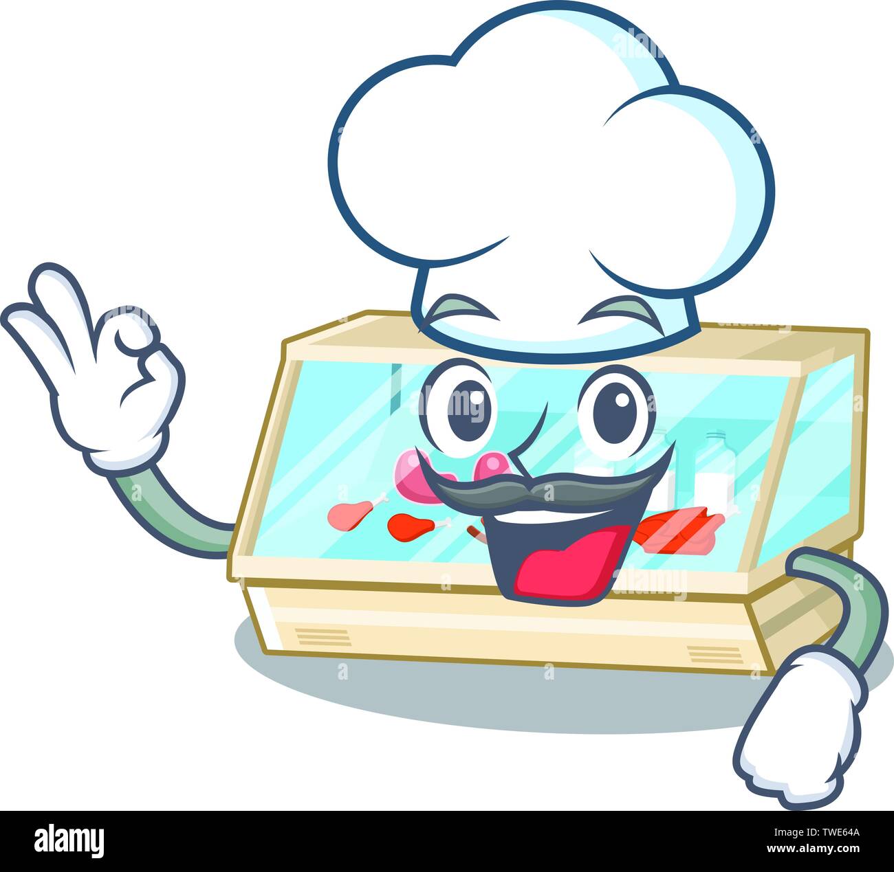 Chef trade counter next to cartoon tables Stock Vector Image & Art - Alamy