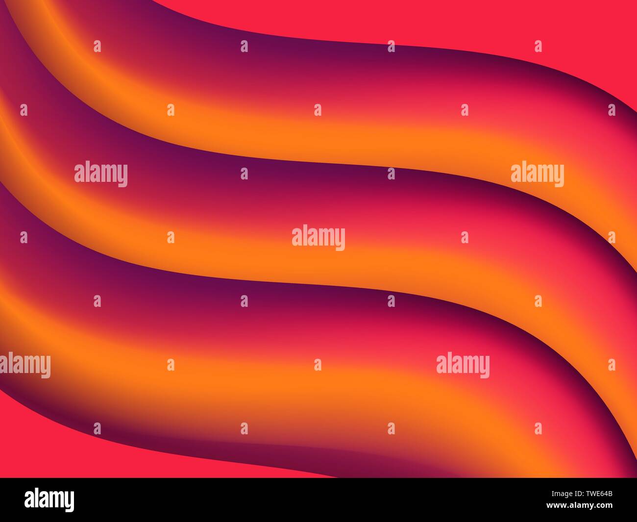 Abstract background with orange gradient waves. Dynamic effect. Vector ...