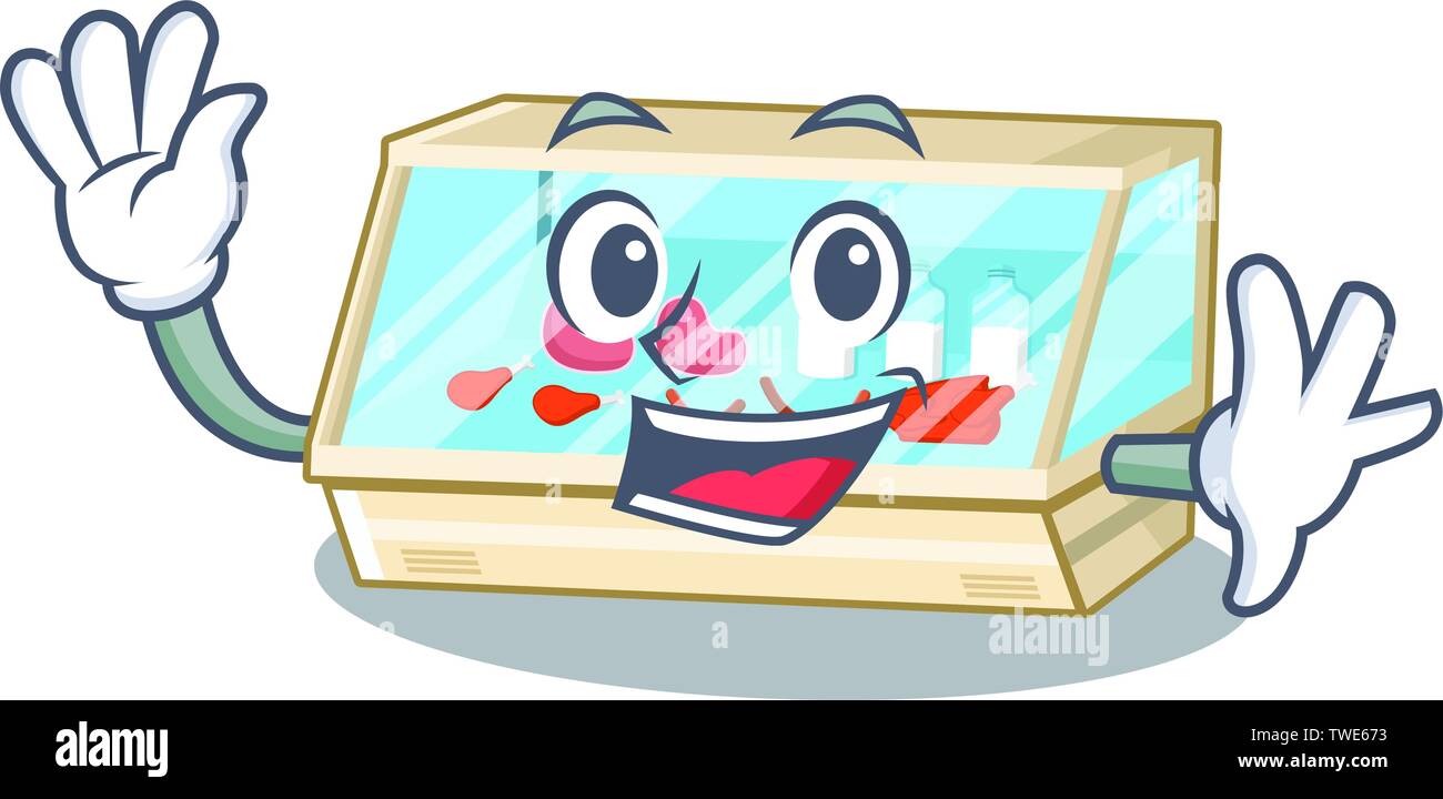 Waving trade counter next to cartoon tables Stock Vector Image & Art ...