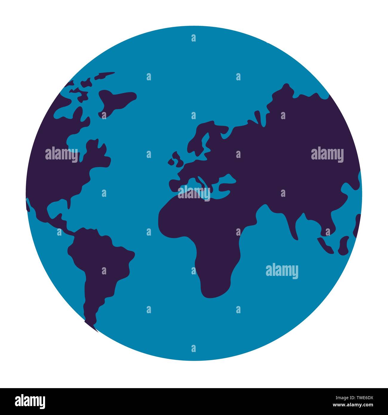world map on white background Stock Vector Image & Art - Alamy