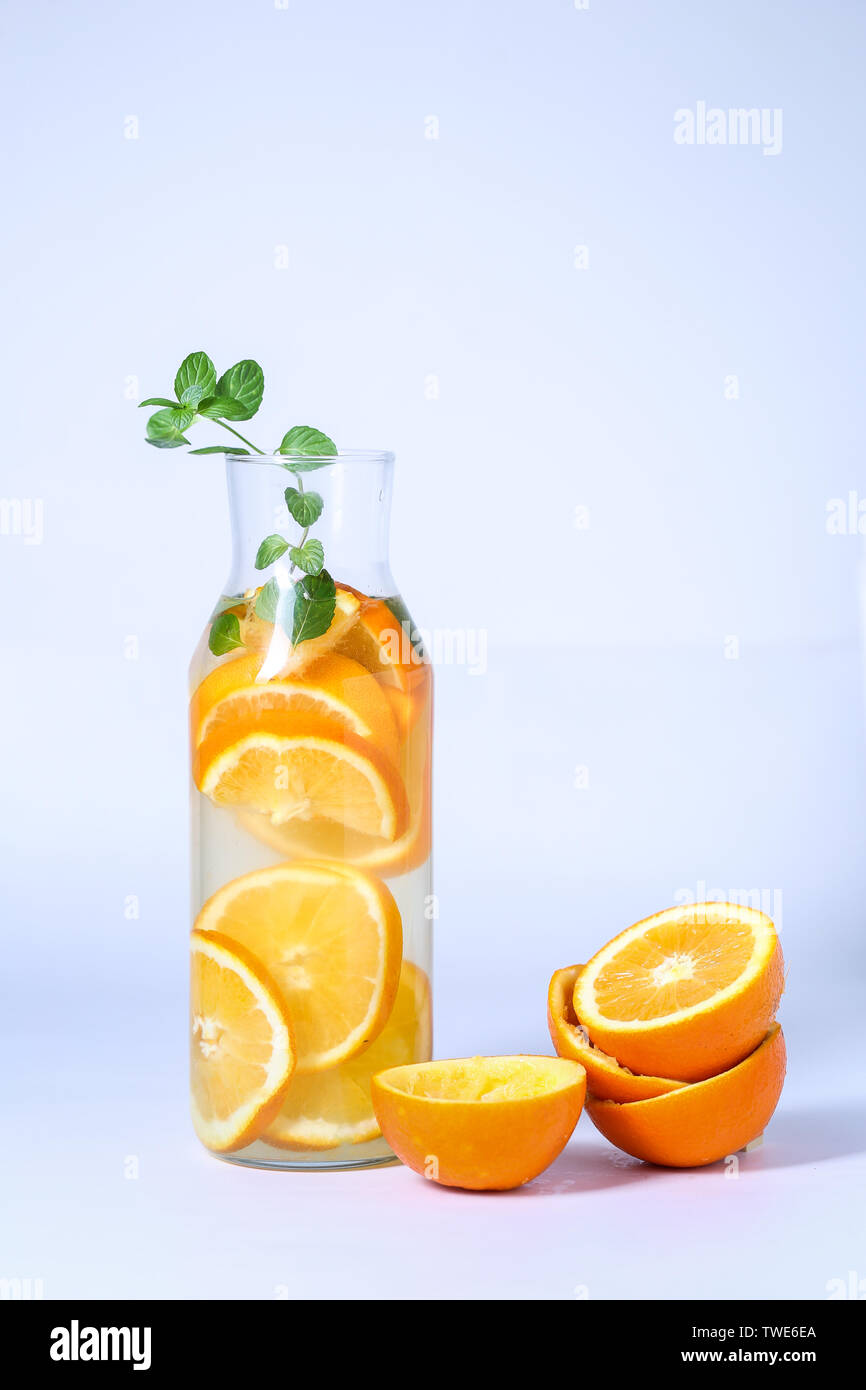 Orange fruit tea Stock Photo - Alamy