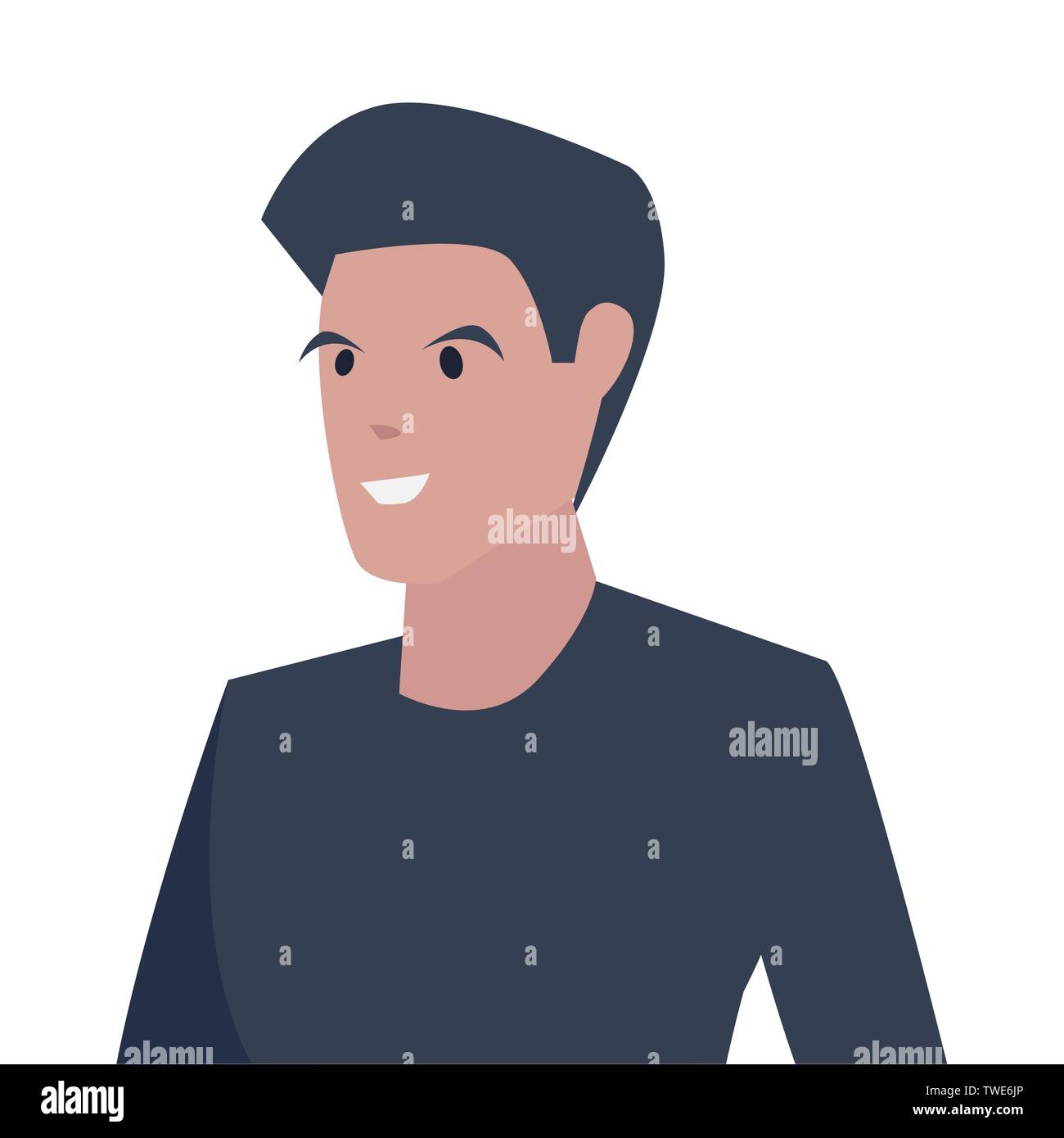 man character portrait cartoon design vector illustration Stock Vector ...