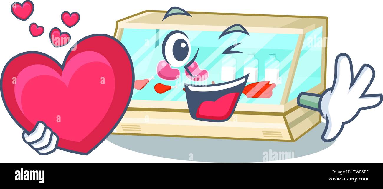 With heart trade counter isolated in the character Stock Vector Image ...