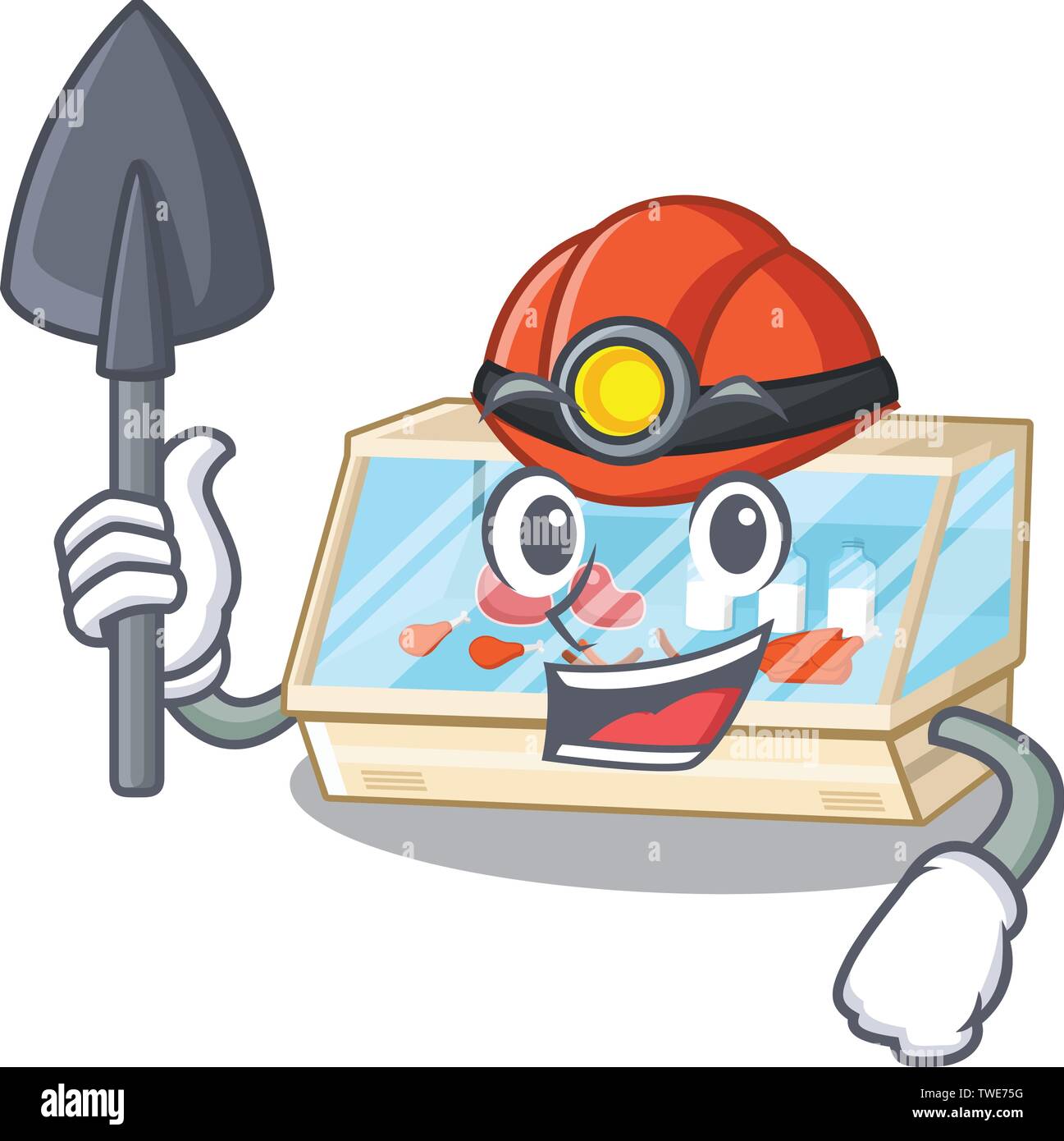 Miner trade counter isolated in the character Stock Vector Image & Art ...