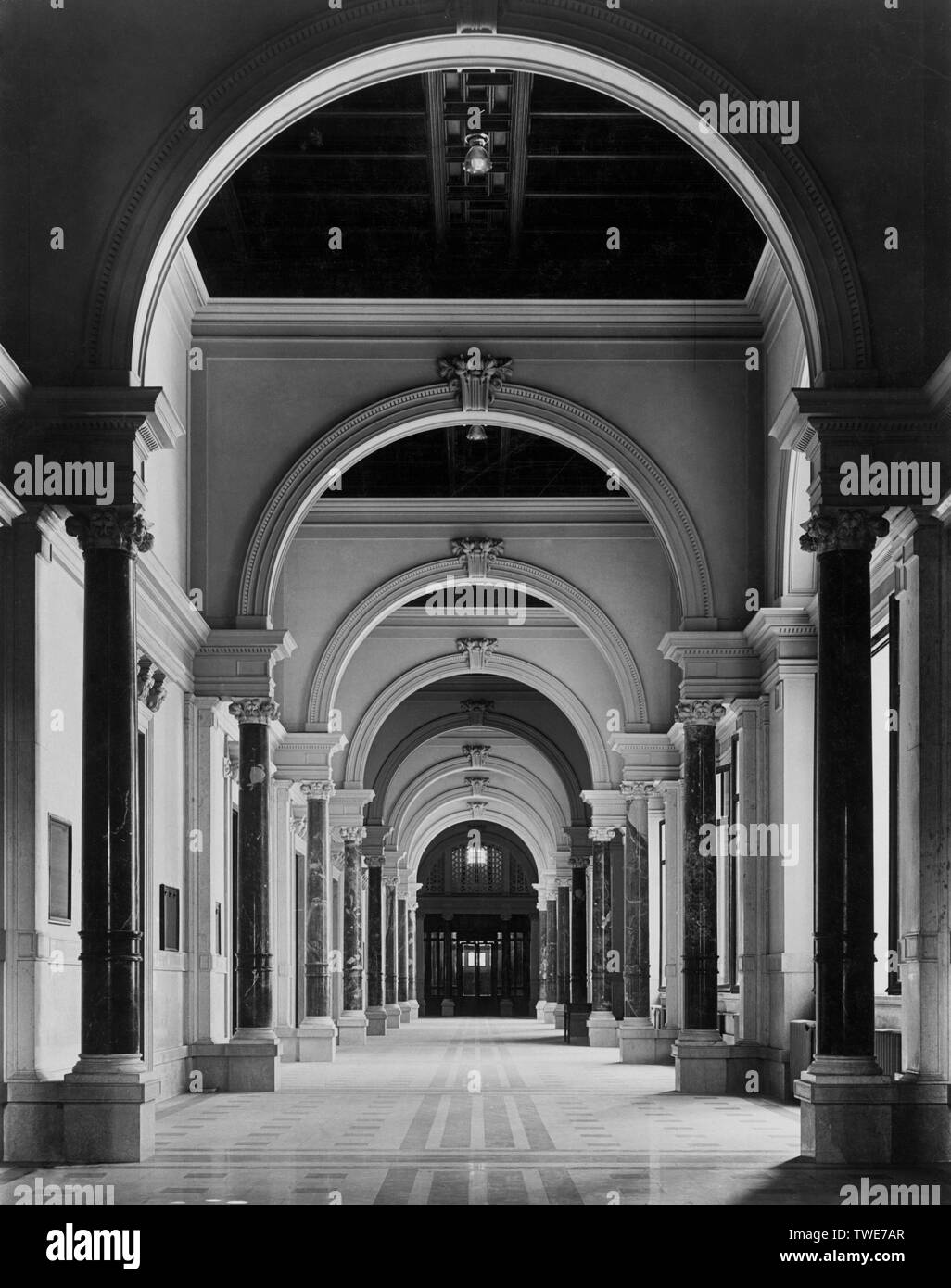 Italy, Lazio, Rome, corridor of Montecitorio offices, 1920 Stock Photo ...
