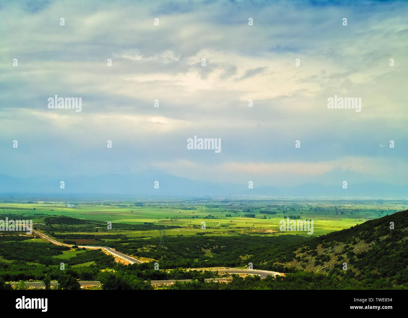 Trees open fields scene aerial hi-res stock photography and images - Alamy