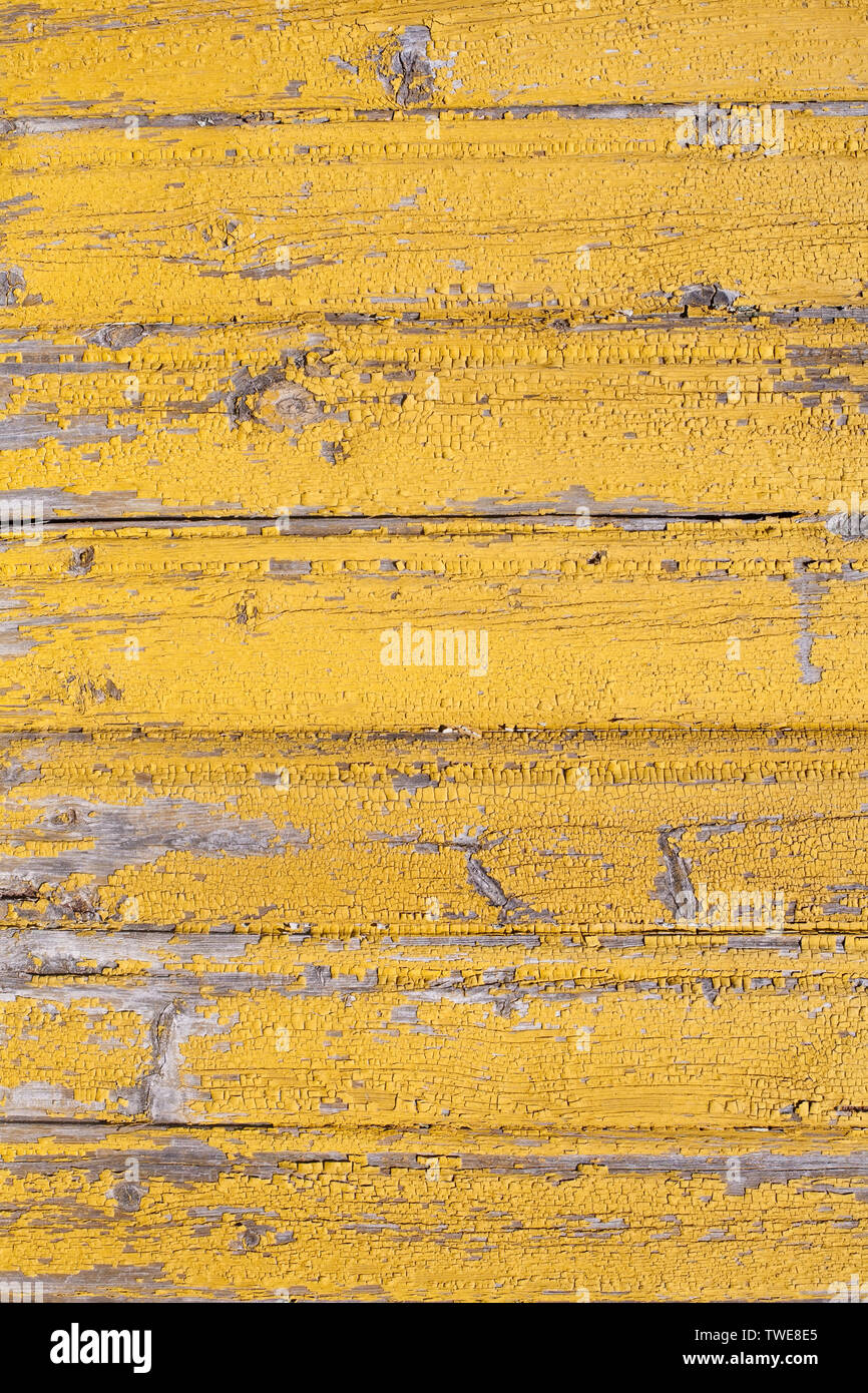 rustic wooden old flaked yellow painted texture of planked wall pattern ...