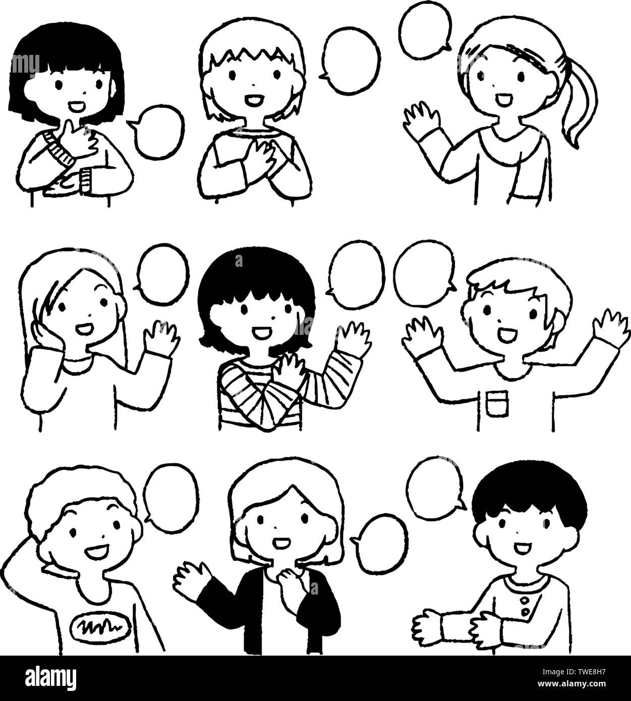 This is an illustration of Illustration of cute people having a ...