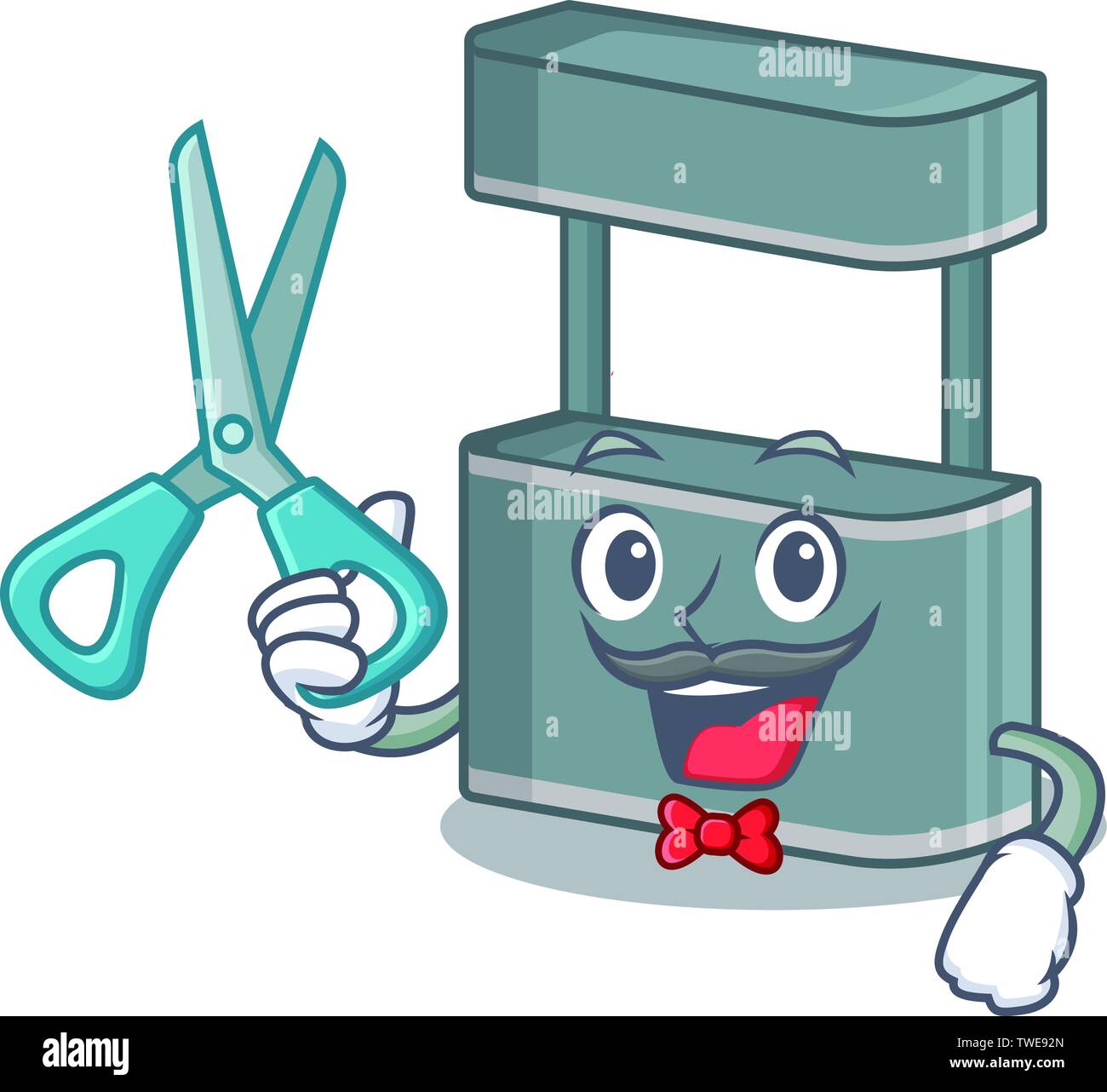 Barber trade stand isolated in the cartoon Stock Vector Image & Art - Alamy