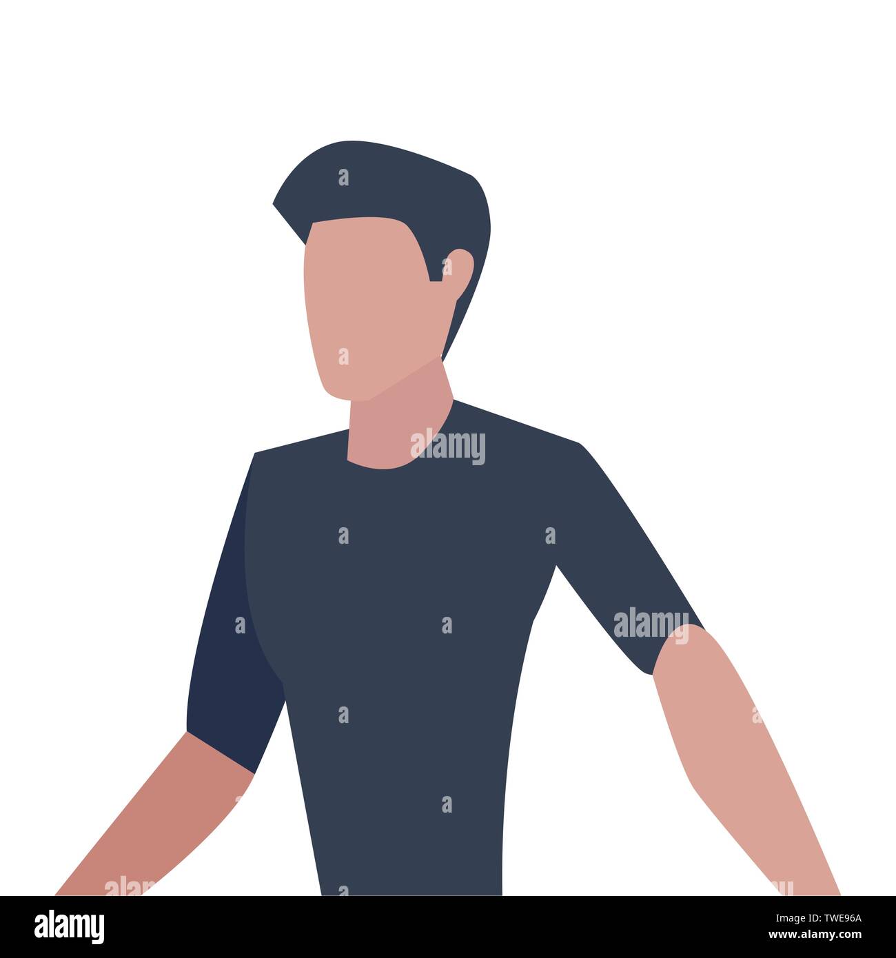 man character portrait cartoon design vector illustration Stock Vector ...