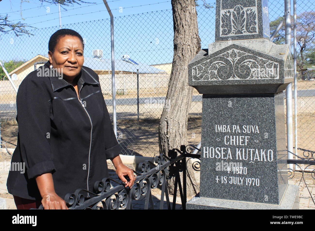 Okahandja, Namibia. 04th June, 2019. The herero activist Esther Utjiua ...