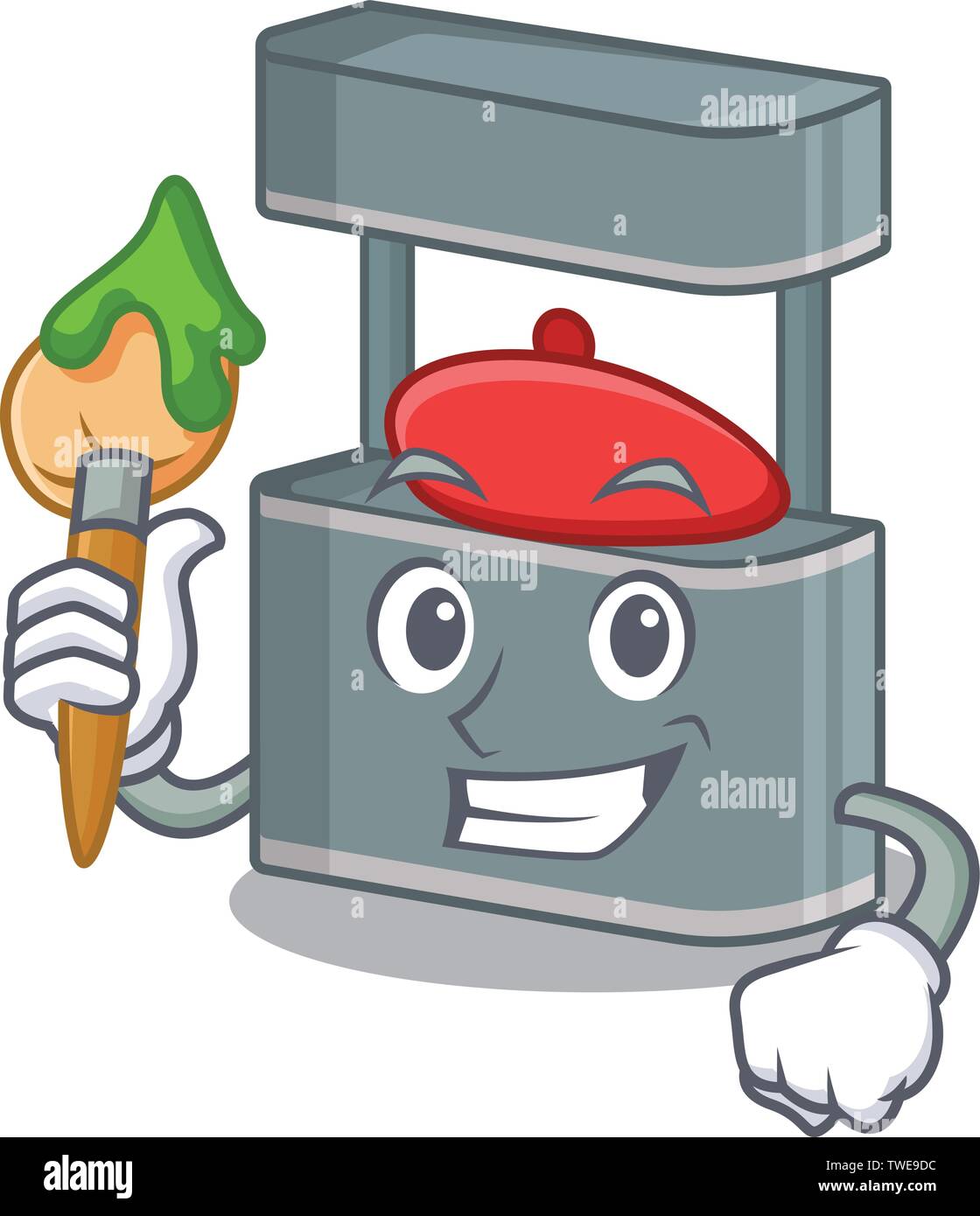 Artist trade stand isolated in the cartoon Stock Vector Image & Art - Alamy