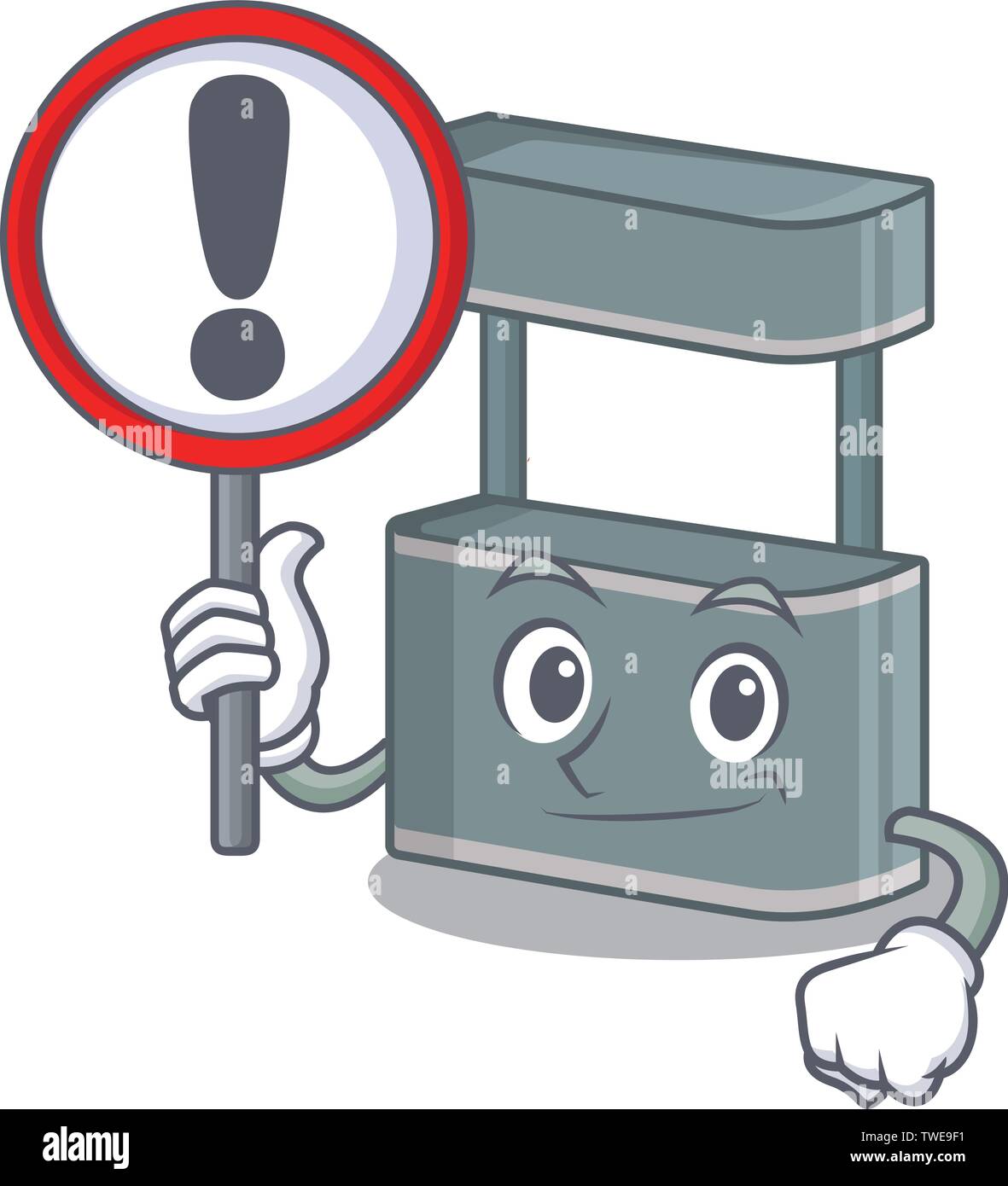 With sign trade stand isolated in the cartoon Stock Vector Image & Art ...