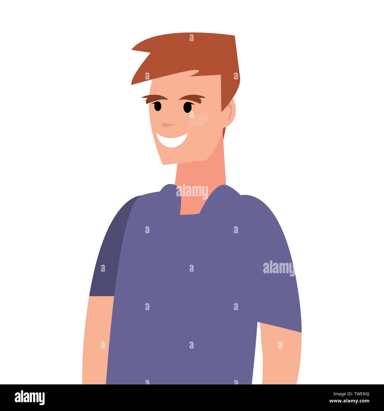 man character portrait cartoon design vector illustration Stock Vector ...