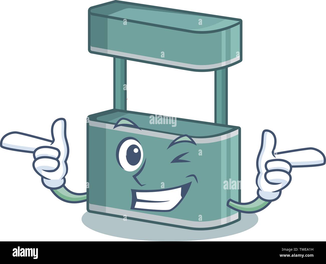 Wink trade stand in the character shape Stock Vector Image & Art - Alamy