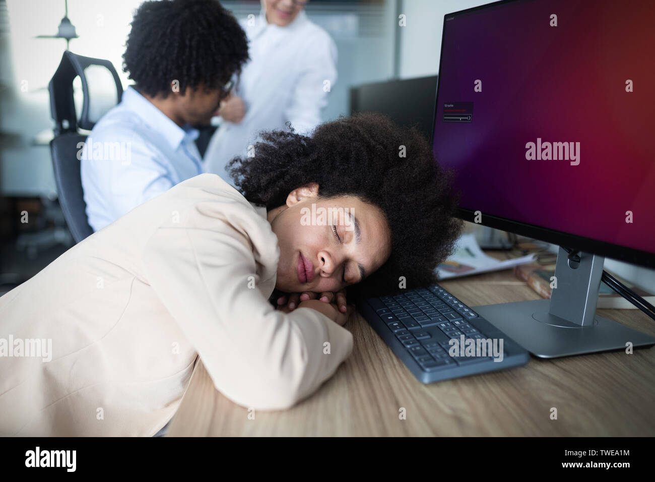 Overworked lady hi-res stock photography and images - Alamy