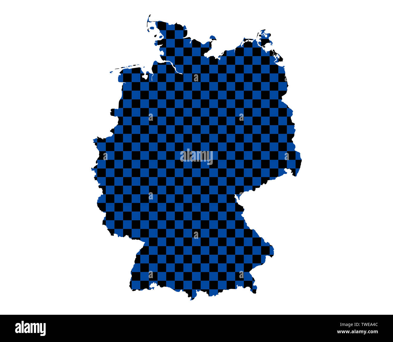 Map of Germany in checkerboard pattern Stock Photo - Alamy
