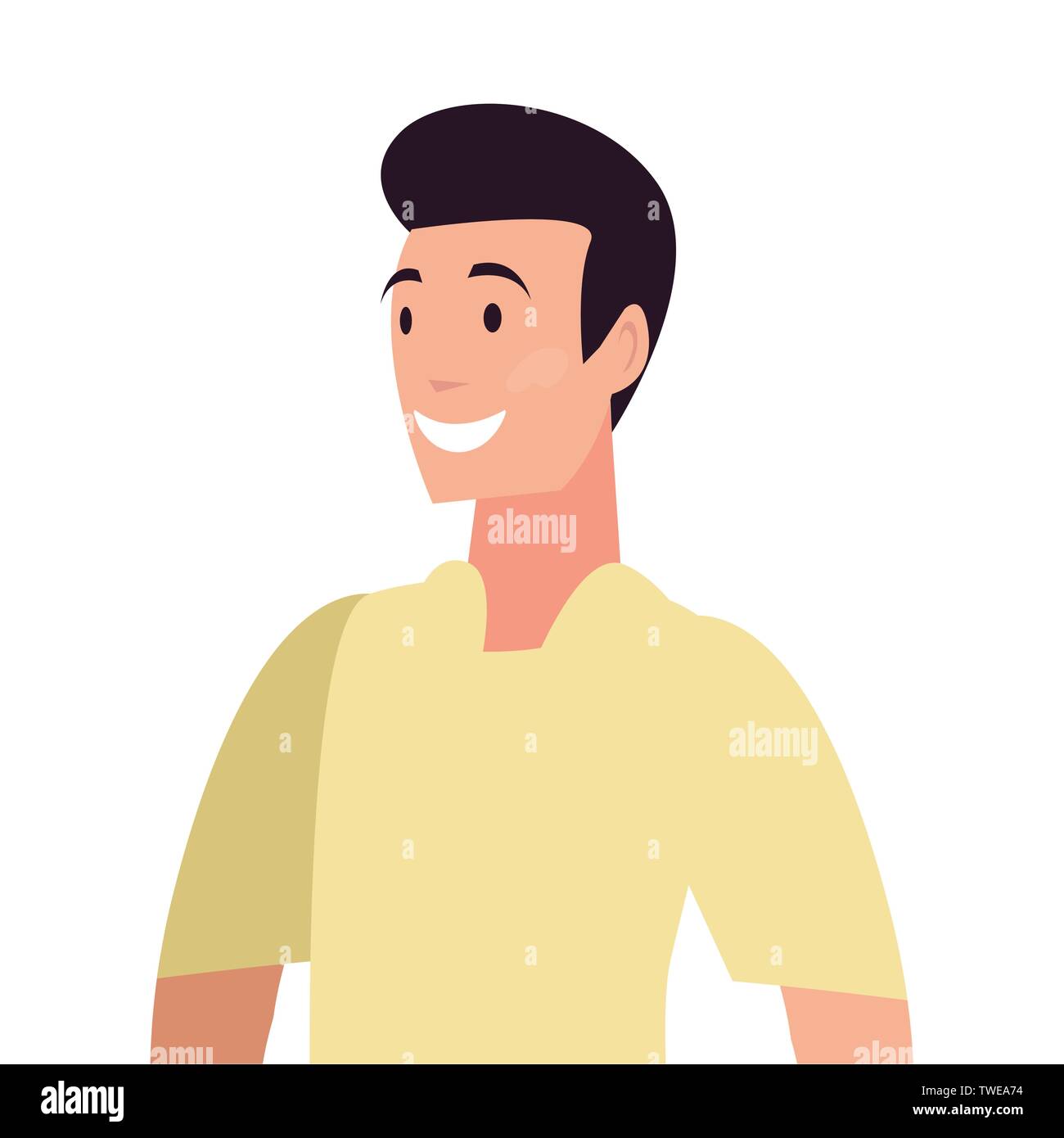 man character portrait cartoon design vector illustration Stock Vector ...
