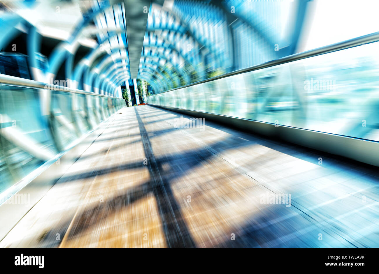 interior of modern corridor with glass ceiling Stock Photo - Alamy