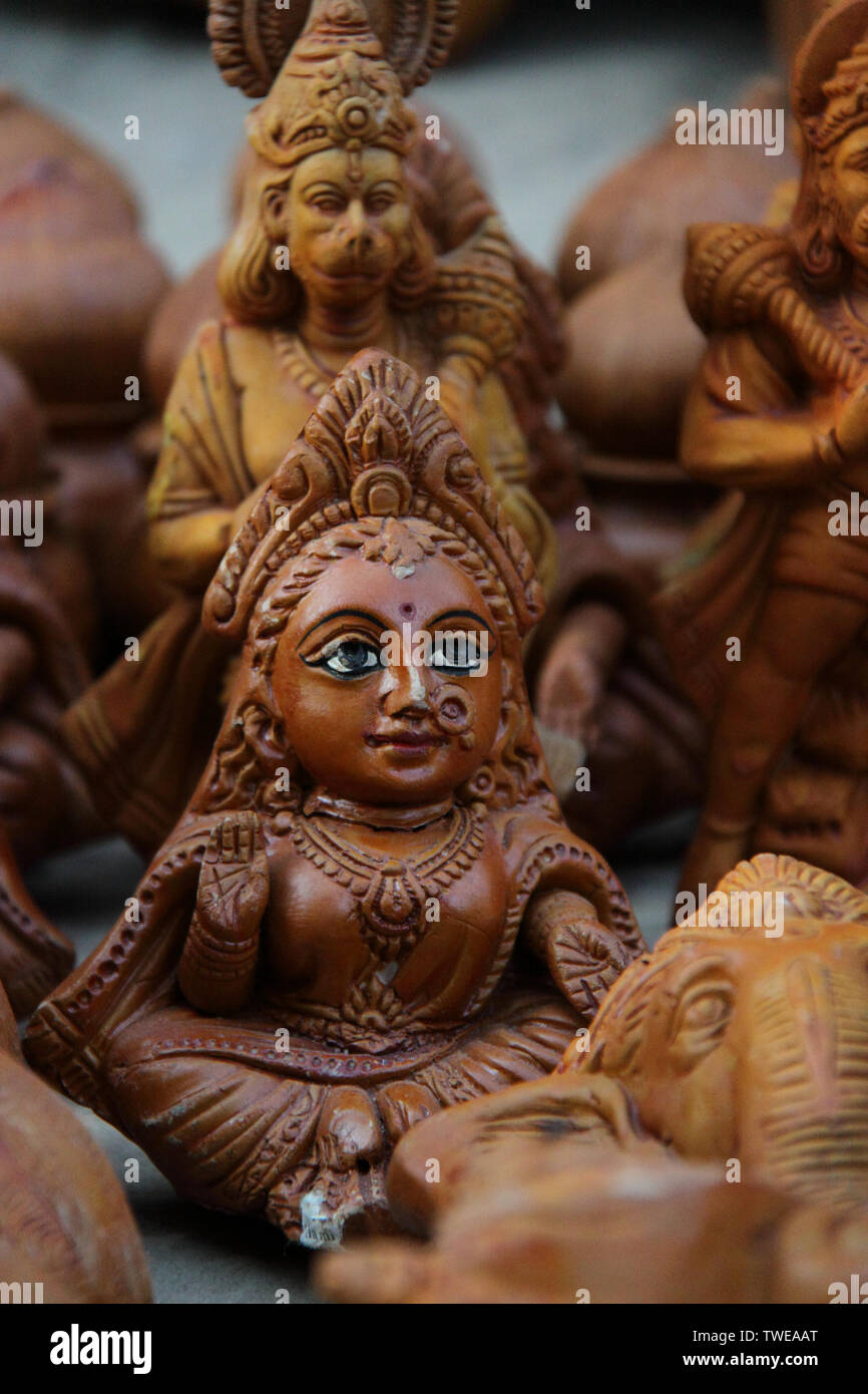 Figurines of Indian gods at a market stall, India Stock Photo - Alamy