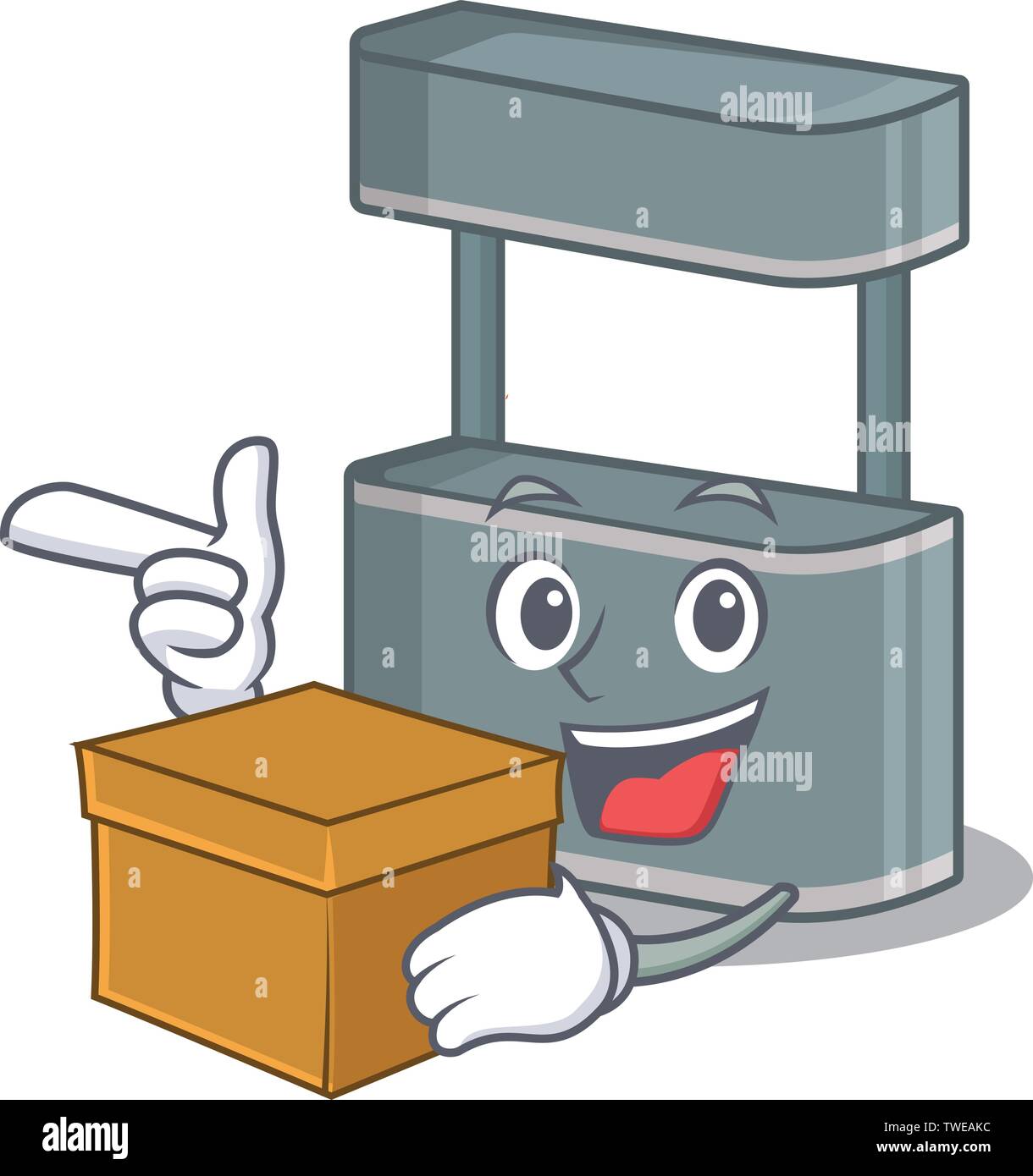 With box trade stand in the character shape Stock Vector Image & Art ...