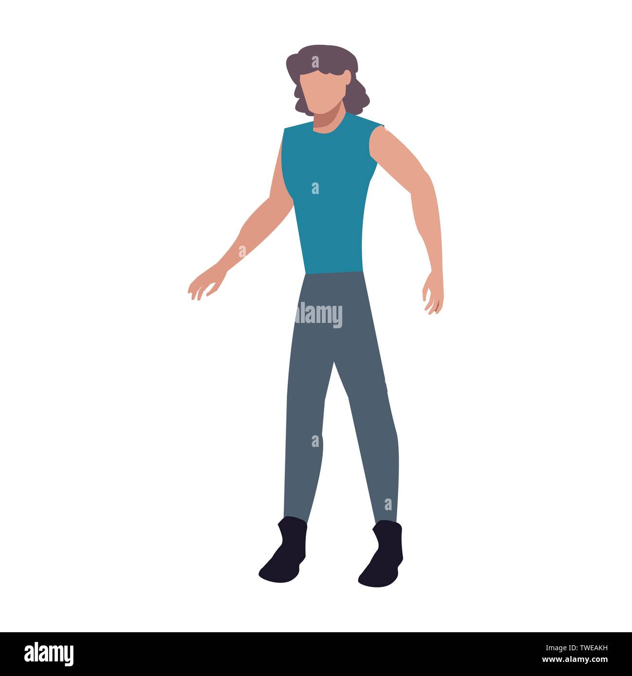 man character male casual clothes vector illustration Stock Vector ...