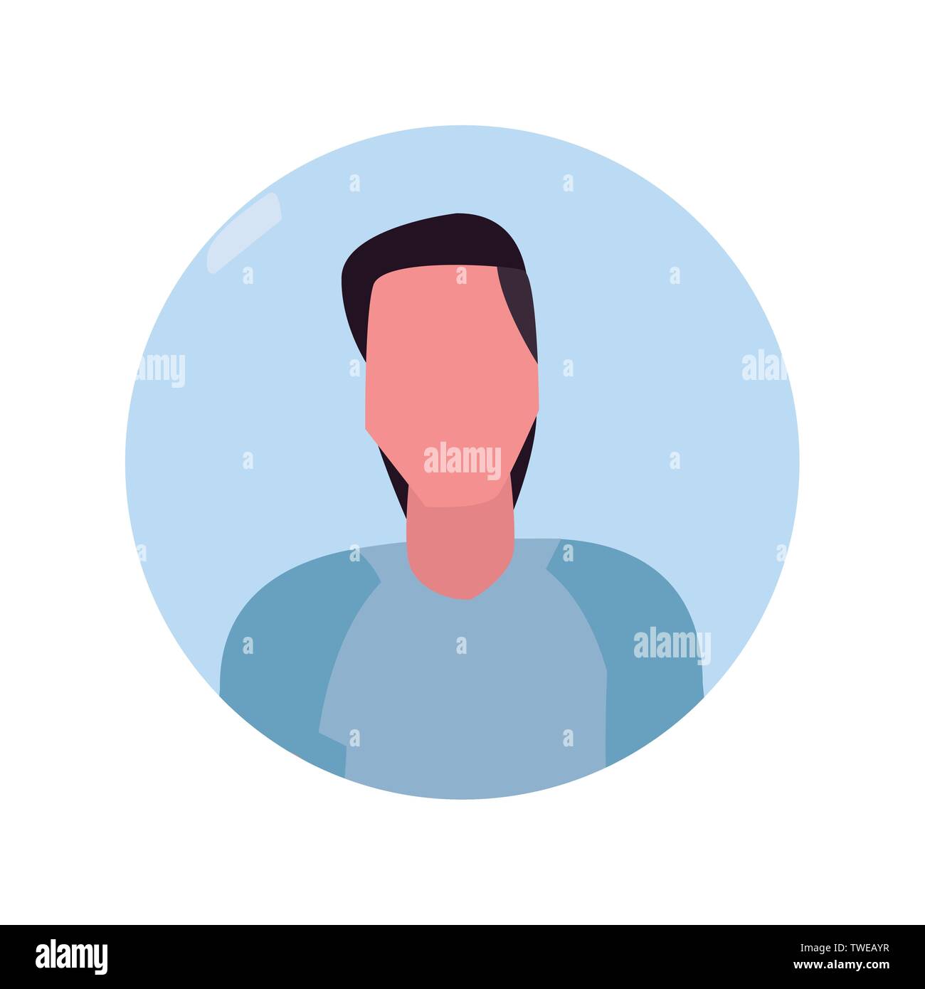 man character portrait cartoon design vector illustration Stock Vector ...