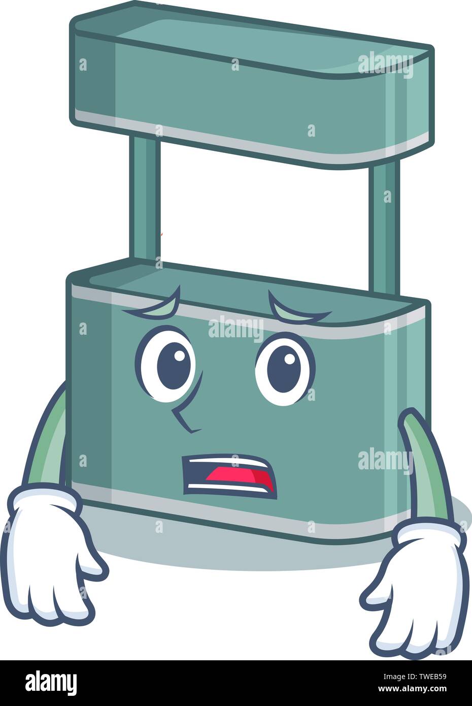 Afraid trade stand on the cartoon roadside Stock Vector Image & Art - Alamy