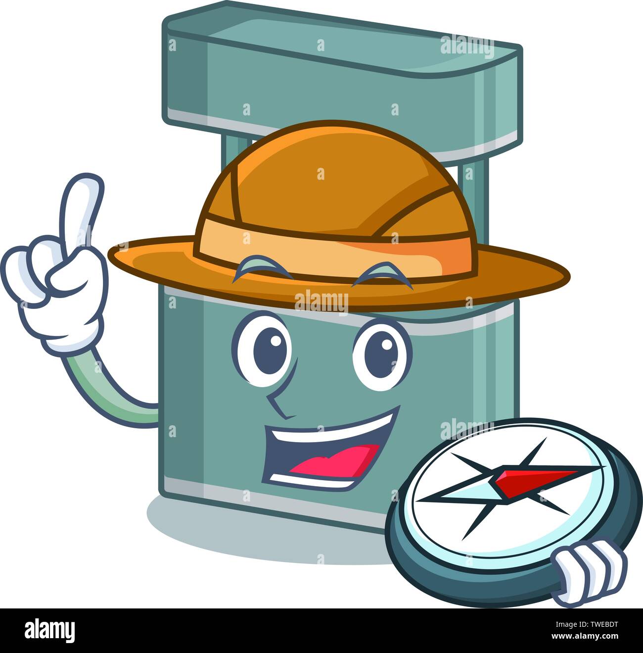 Explorer trade stand on the cartoon roadside Stock Vector Image & Art ...