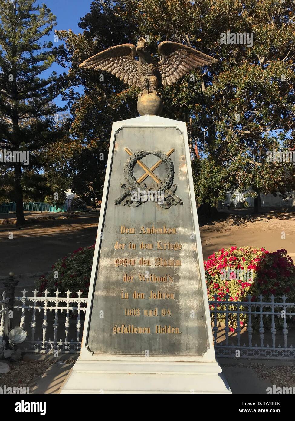 Windhuk, Namibia. 04th June, 2019. Memorial to the German soldiers of ...