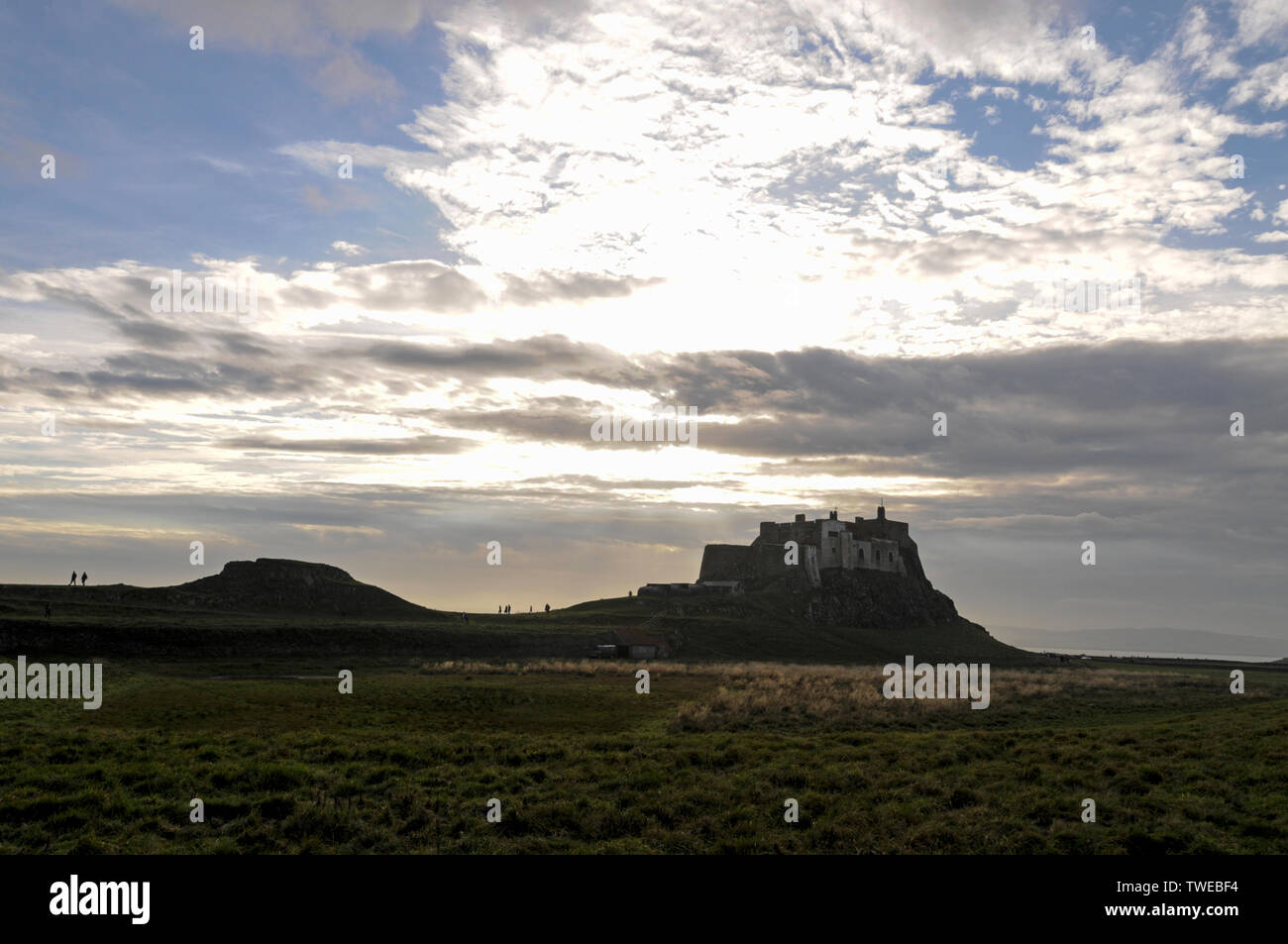 Lindisfarne castle on Lindisfarne Holy Island in Northumberland ...