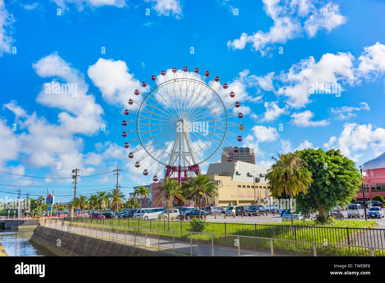 Mihama Carnival Park Ferris wheel located in the American Village ...