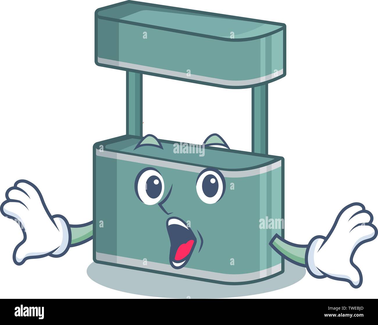 Surprised trade stand on the cartoon roadside Stock Vector Image & Art ...