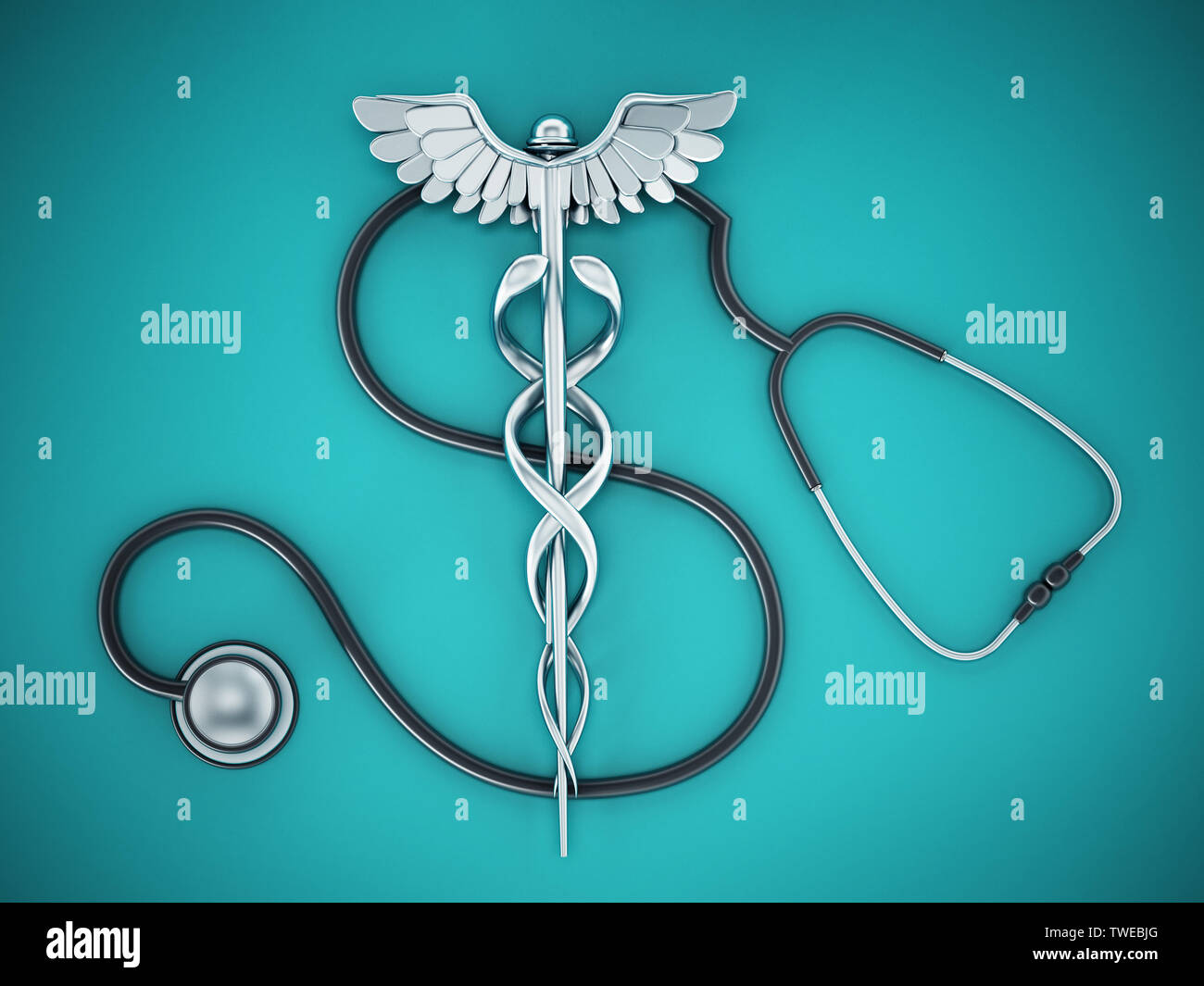 Caduceus and stethoscope hi-res stock photography and images - Alamy