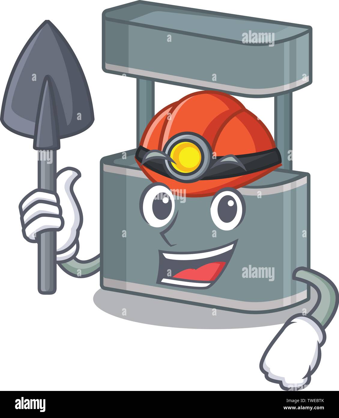 Miner trade stand on the cartoon roadside Stock Vector Image & Art - Alamy