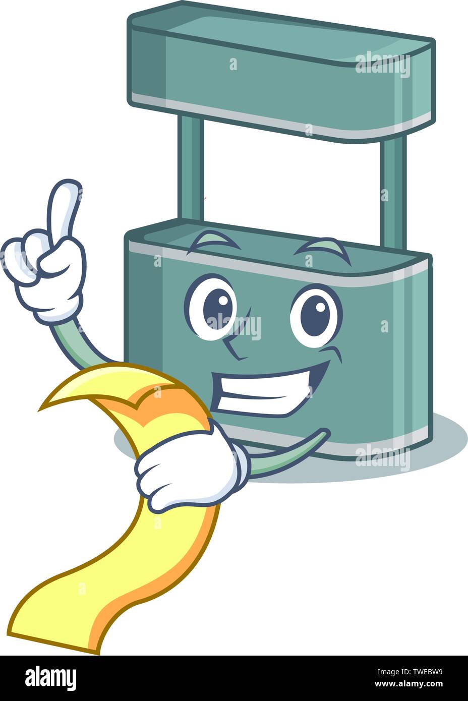 With menu trade stand on the cartoon roadside Stock Vector Image & Art ...