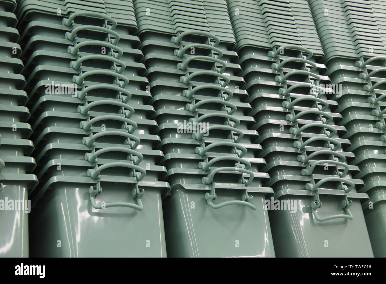 Stacks of plastic crates Stock Photo - Alamy