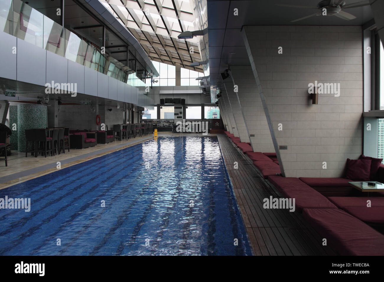 Indoor swimming pool, Kuala Lumpur, Malaysia Stock Photo - Alamy