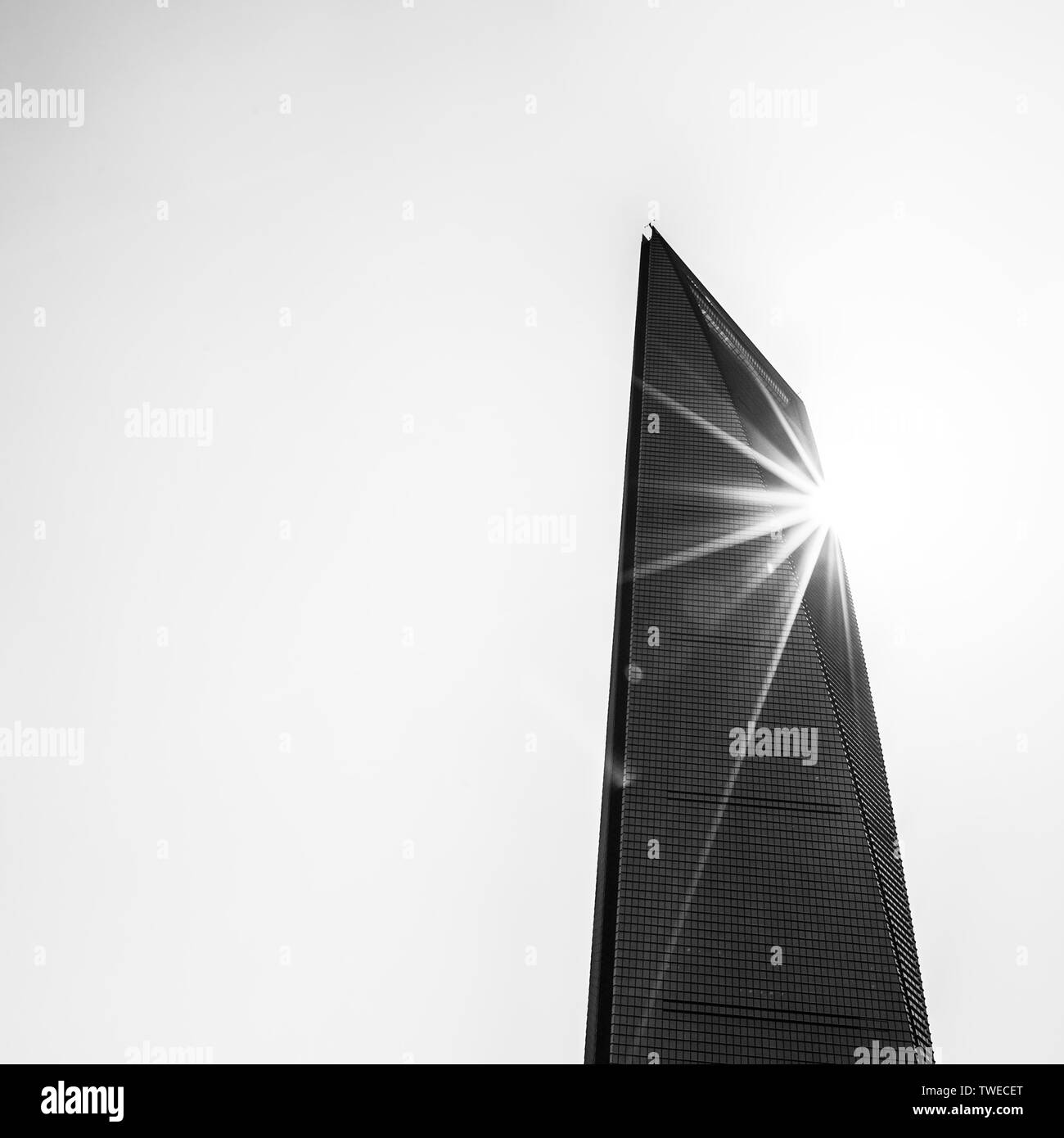 High rise building building modern architecture and urban scenery Black ...