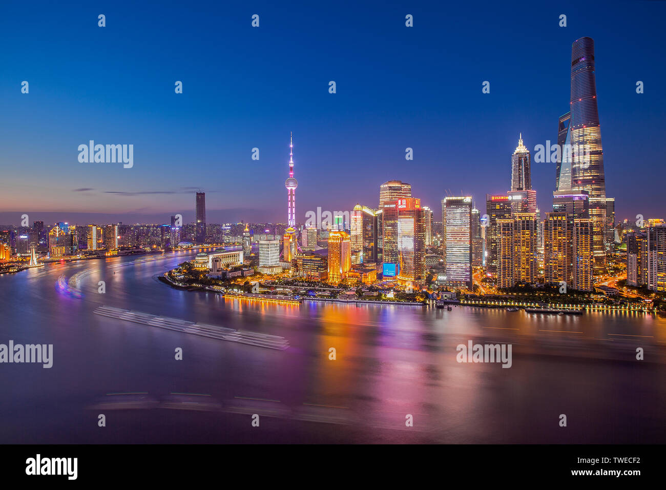 Shanghai city building and residential area and high rise building ...