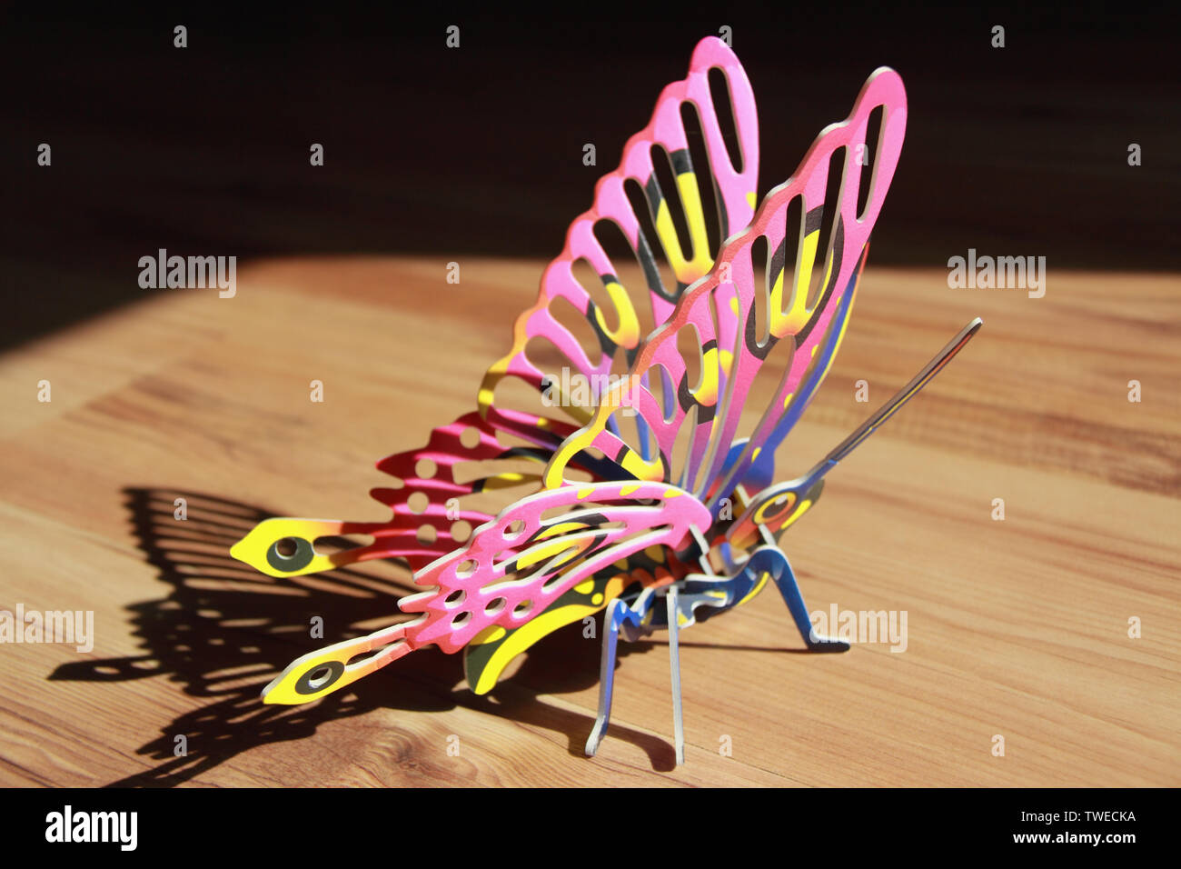 Close up of a butterfly toy Stock Photo - Alamy