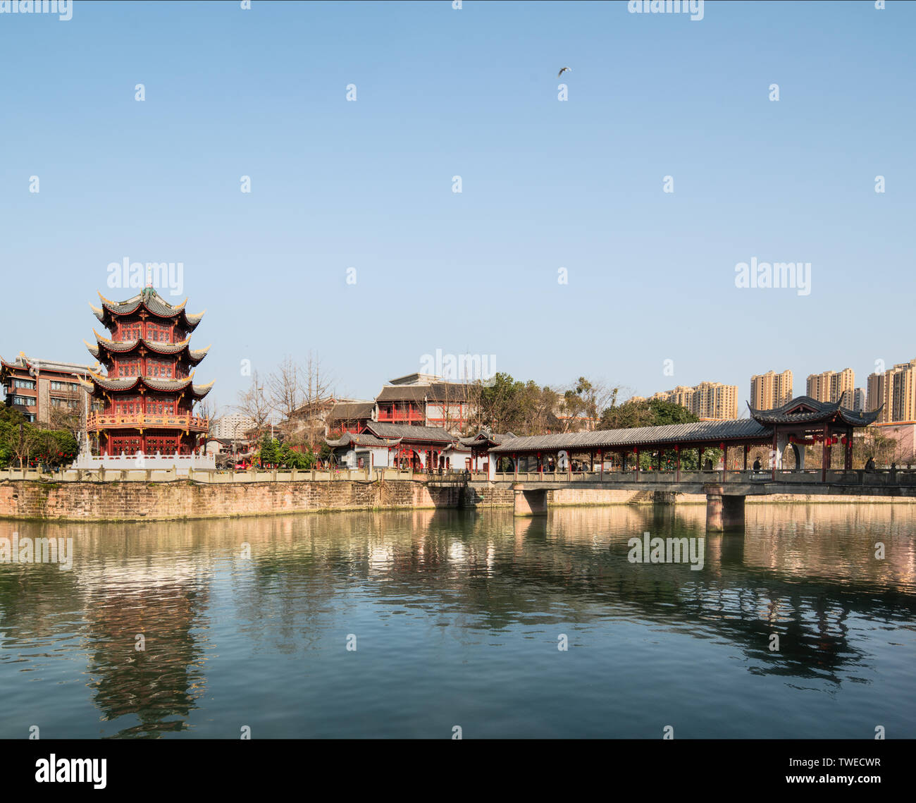 Spread Flower Building, Baihuatan Park, Chengdu Stock Photo - Alamy