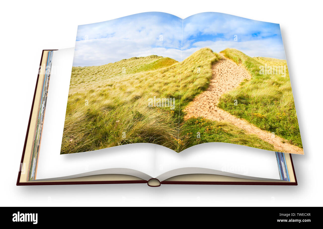 Wild Irish landscape with sand dunes - Nature trail to the beaches and ...