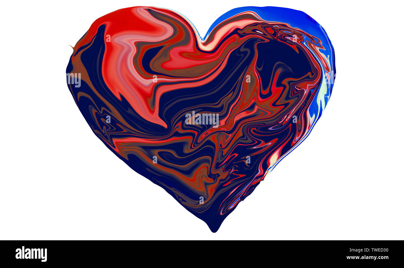bright and colorful heart on a white background Stock Photo - Alamy