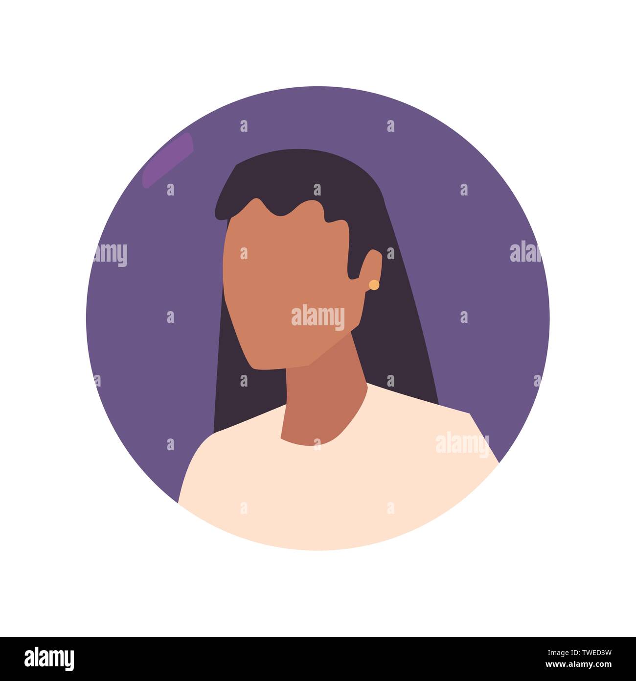 woman female character portrait design vector illustration Stock Vector ...