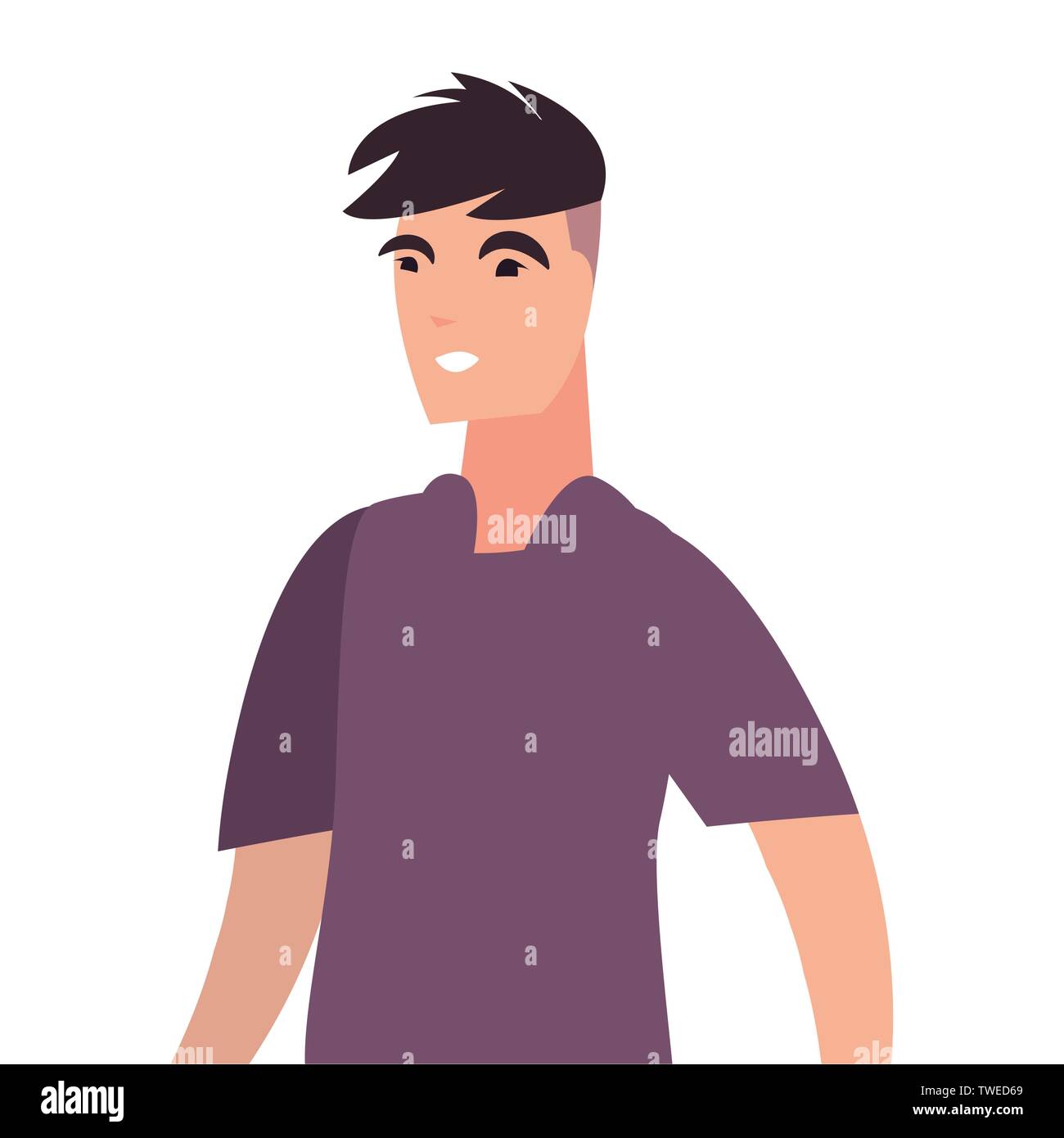 man character portrait cartoon design vector illustration Stock Vector ...