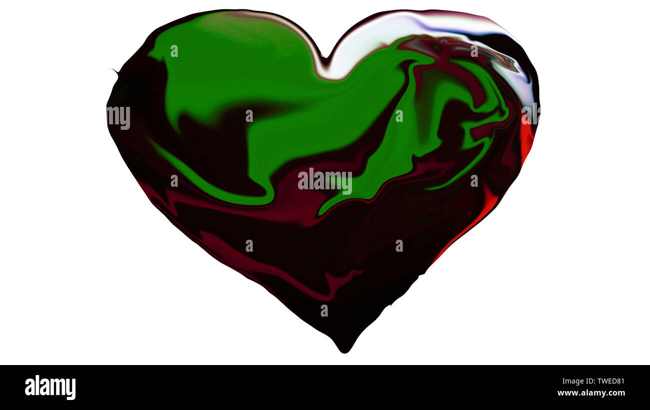 bright and colorful heart on a white background Stock Photo - Alamy