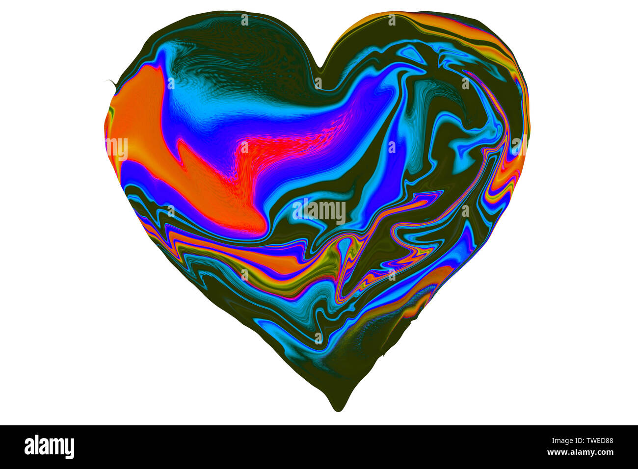 bright and colorful heart on a white background Stock Photo - Alamy