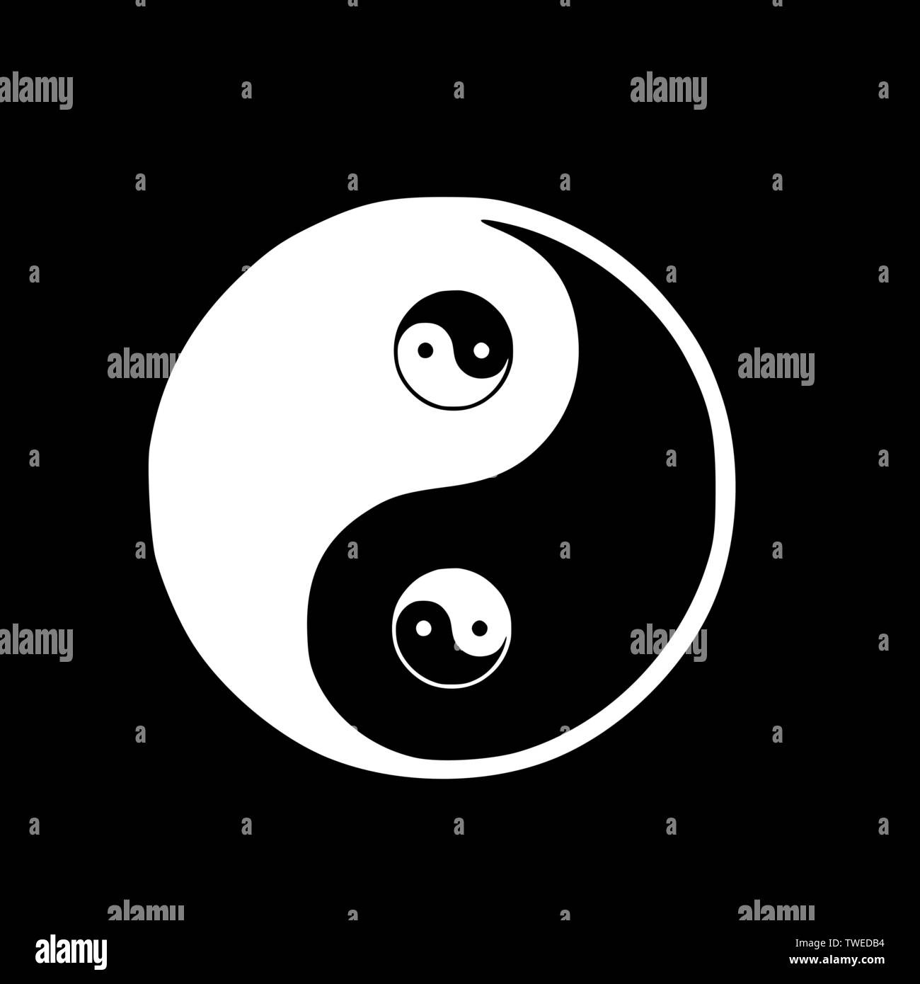 Ying and yang sign Stock Vector Images - Alamy