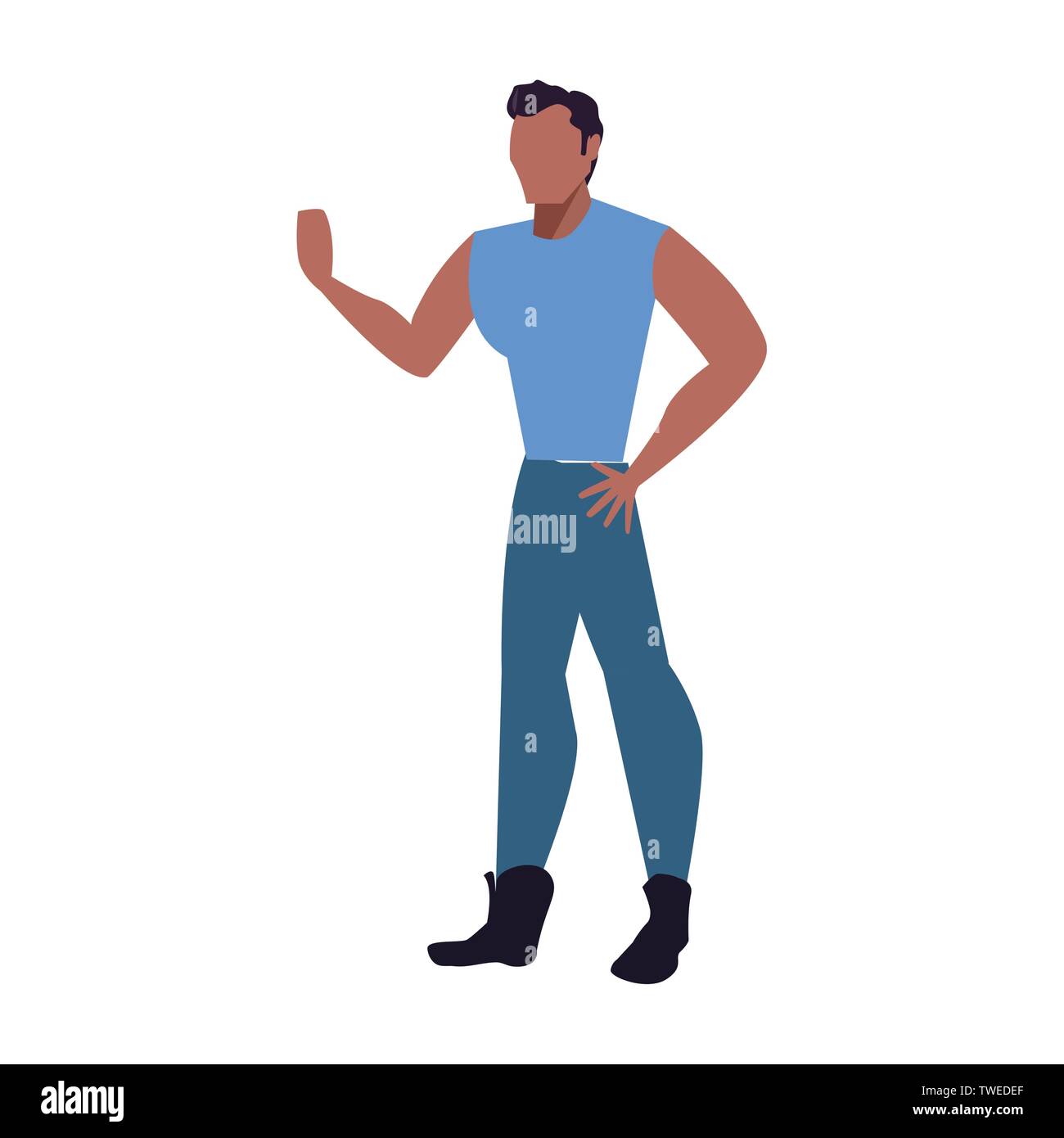 man character male casual clothes vector illustration Stock Vector ...